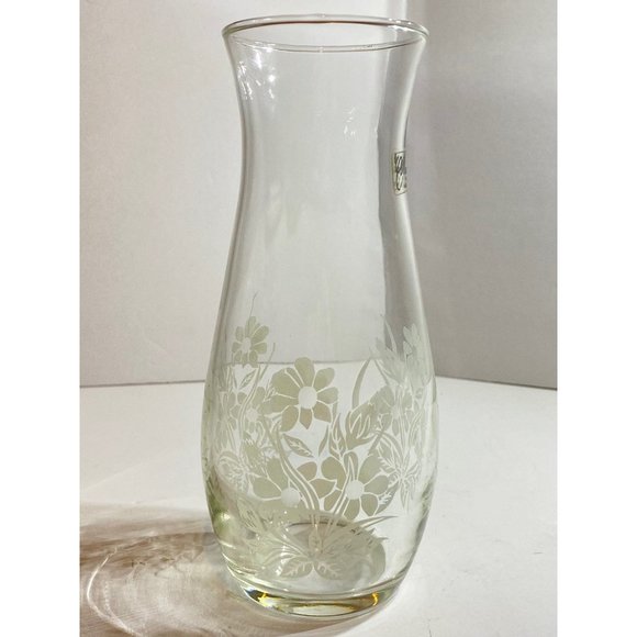 cameo | Accents | Cameo Hand Cut Crystal Etched Vase Floral Flowers ...